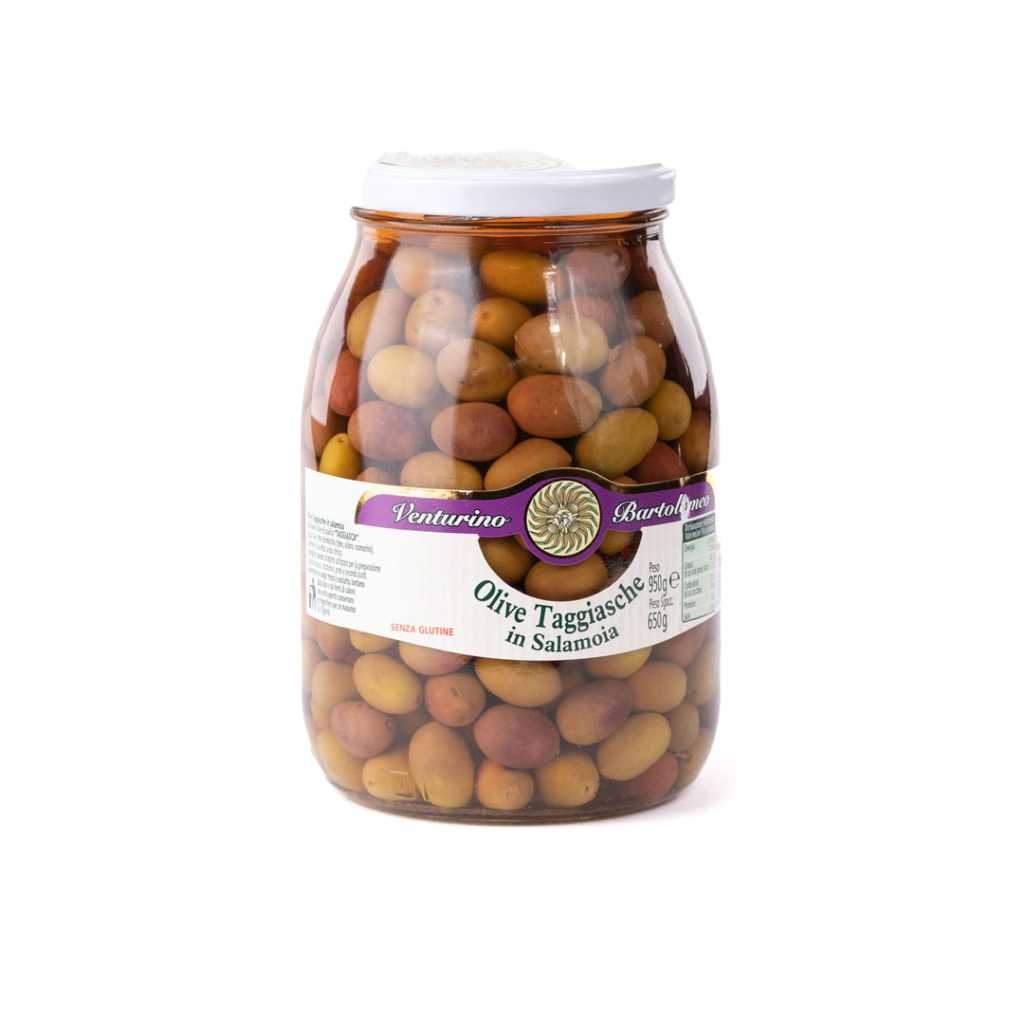 Olive Taggiasca in salamoia Venturino Bartolomeo 950g – Il Molino
